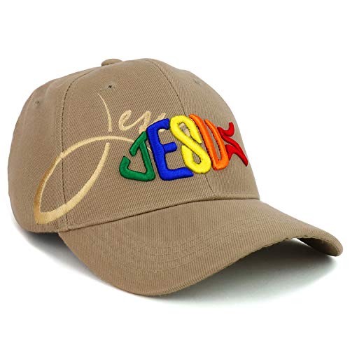Trendy Apparel Shop Rainbow Jesus Fish Symbol 3D Embroidered Baseball