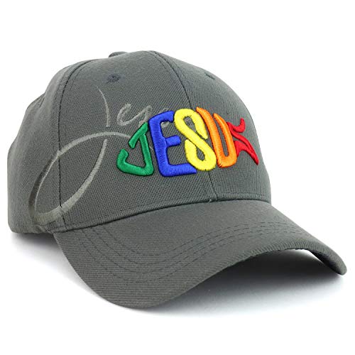 Trendy Apparel Shop Rainbow Jesus Fish Symbol 3D Embroidered Baseball